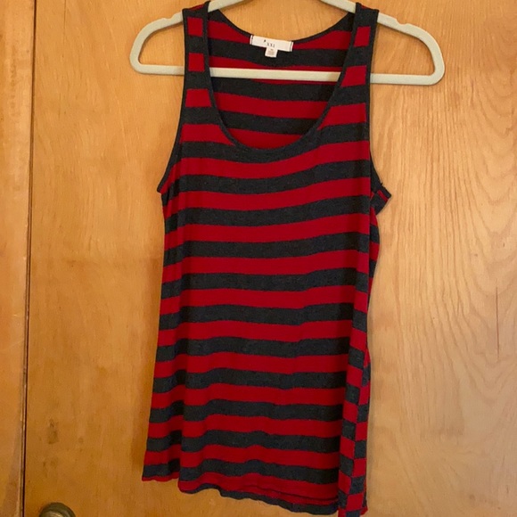 Forever 21 | Tops | Dark Gray And Red Stripe Tank Top | Poshmark